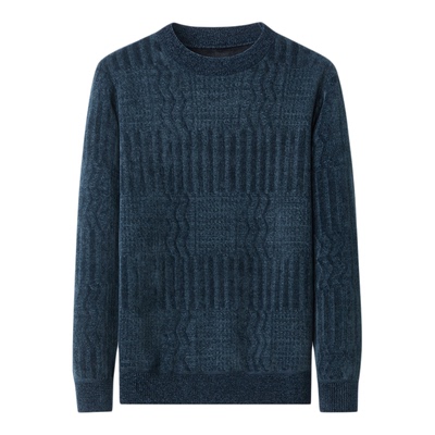 爆款雪尼尔提花毛衣男