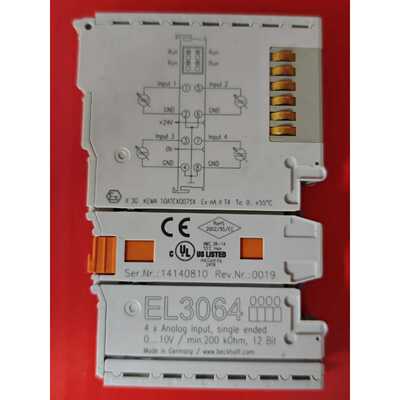 询价-BECKHOFF EL3064模块，德国，4路模拟量输入