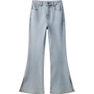 【播奥莱】播商场同款微喇牛仔裤女春秋气质复古长裤BDR3KD3200