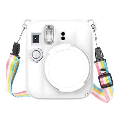 适用拍立得mini13硅胶套适用于富士instax mini13保护套迷你13纯色外壳硬壳相机挂链配件