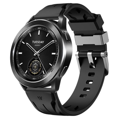 适用小米watch5手表带S5新款S4sport康赛FKM氟橡胶腕表带钛合金扣S3运动S2智能S1pro高级color2男士夏季透气