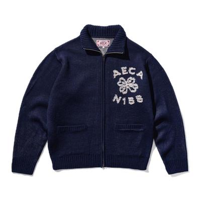 男女同款新款复古拉链针织毛衣