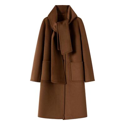 山羊绒呢大衣女秋冬中长款