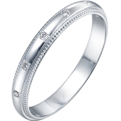 铂金钻戒周生生结婚情侣