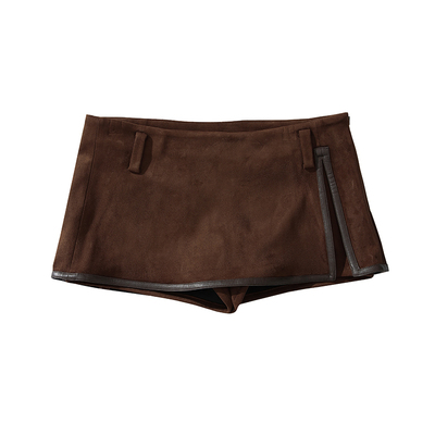 SINGLEMOMENT麂皮绒包臀半身裙