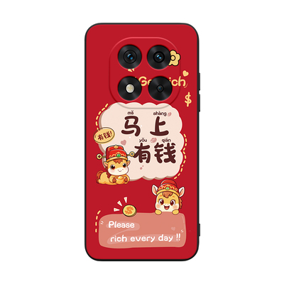 适用于红米note14pro+红色手机壳