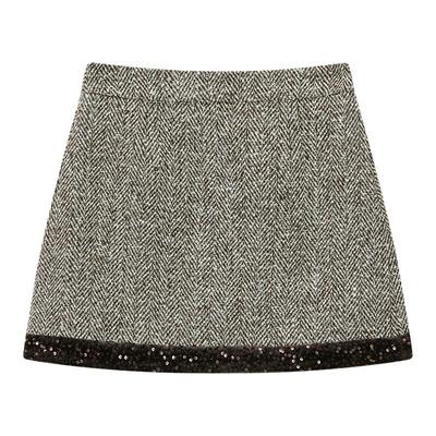 太平鸟女装年秋季款亮片拼接半裙A1GEE3535