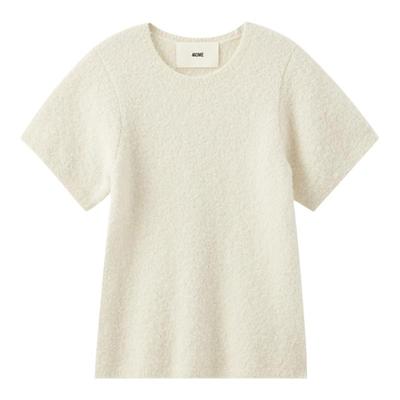 440ME马海毛混纺优雅短袖毛衣