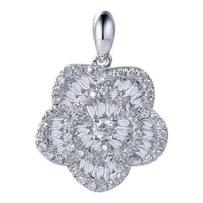 米莱珠宝18k金钻石吊坠群镶