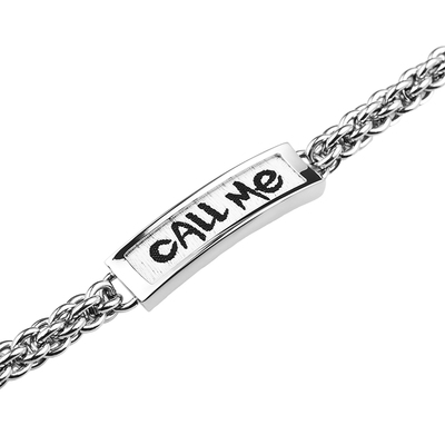 blackhead明星同款织标涂鸦手链