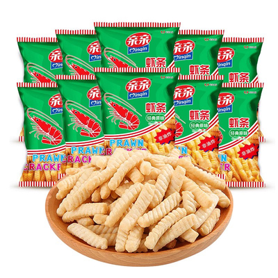 亲亲原味虾条10g整箱大份量