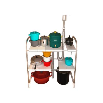 不锈钢伸缩厨房水槽置物架收纳架