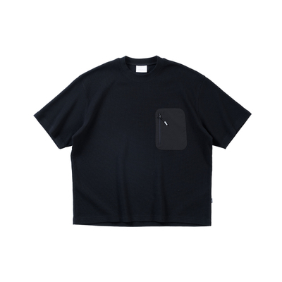 NUMBERSALT盐号25SS日系华夫格短袖T恤男宽松抗皱吸湿排汗百搭T恤