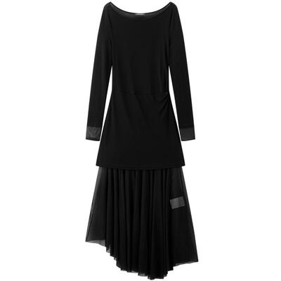 太平鸟莱赛尔绵羊毛混纺连衣裙