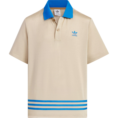 阿迪达斯大童翻领休闲短袖