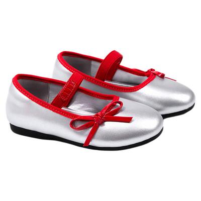 ELLEkids童鞋蝴蝶结单鞋软底皮鞋