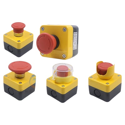 施耐德急停按钮盒XALJ01C急停按钮开关防水盒 1常闭 旋转复位IP65