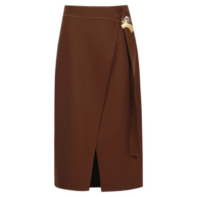 半身裙粉蓝衣橱A字裙中长雅丹风