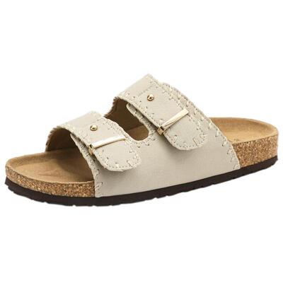 新款复古懒人一脚蹬凉拖鞋