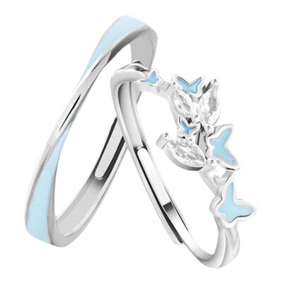 KOOKISS夜光蝴蝶925银戒指