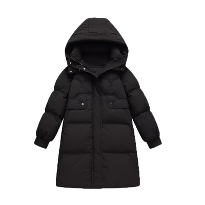 雅鹿羽绒服宽松百搭休闲中长款