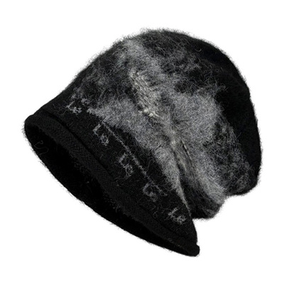 美式星星字母针织堆堆帽子女秋冬