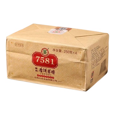 中茶7581普洱熟茶砖1000g口粮茶