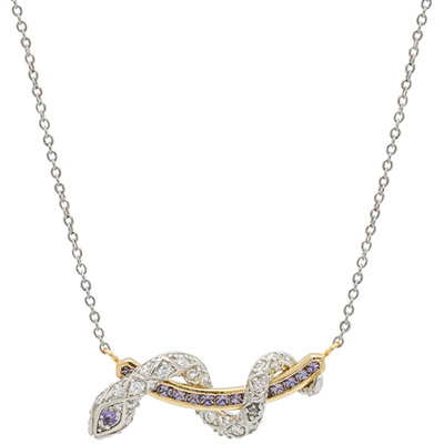 LAMUANA紫火灵蛇·新年蛇项链小众原创设计高级颈链短链女71752