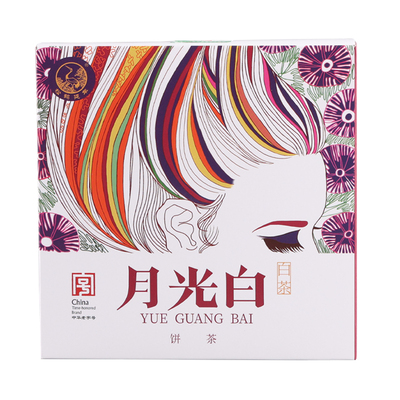 下关沱茶景谷月光白白茶饼200g