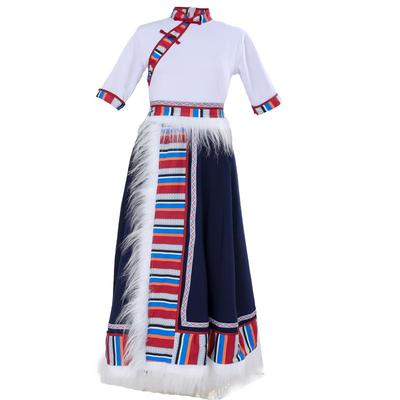 藏族舞蹈服儿童风情表演草原