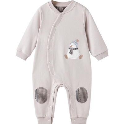 【商场同款】英氏新生儿连体衣春秋季哈衣爬服新款婴儿连身衣