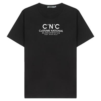 【品牌直降】CNC男装夏季新款纯棉短袖T恤品牌logo印花休闲半袖