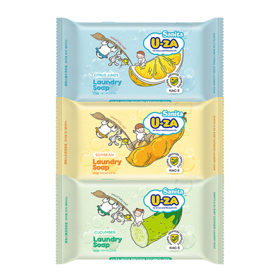 Uza进口婴幼儿童抑菌去污洗衣皂