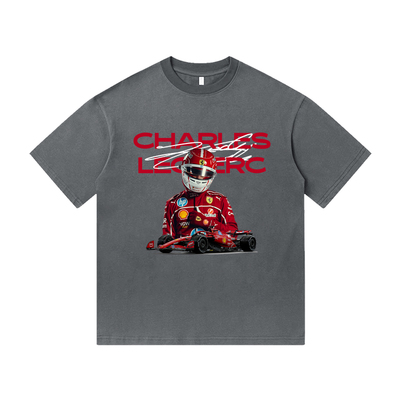 F1法拉利方程式赛车美式纯棉短袖百搭男装T恤衫宽松休闲上衣潮牌