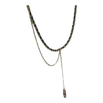 字母锁骨链金属编织链女