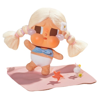 POPMART泡泡玛特CRYBABY 度假 Vacation Mode On系列搪胶毛绒挂件