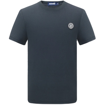 [防蚊t]Navigare意大利小帆船夏季新款短袖T恤男灰色休闲圆领体恤