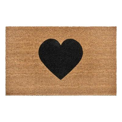 印度进口椰壳门垫门厅入户门进门口心形除尘防滑免洗蹭土家用脚垫