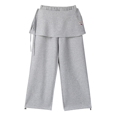 叠穿真两件宽松显瘦裤裙卫裤