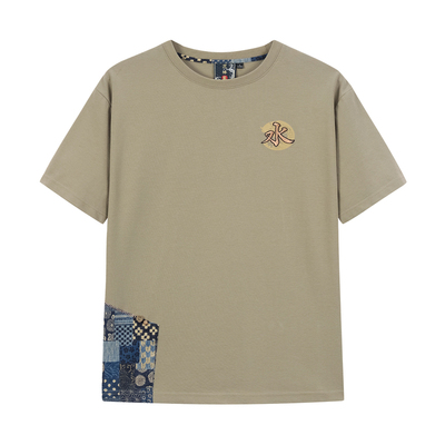 ONIARAI/鬼洗26春夏新品泥棒蓝好运鲤绣花短袖T恤男 26NOB34