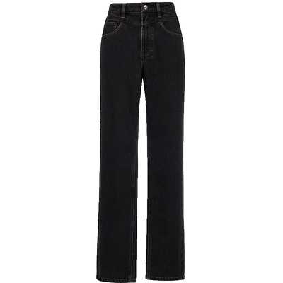 ONLY高腰直筒裤牛仔裤