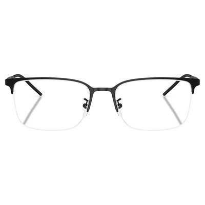 阿玛尼百搭商务金属半框镜架男女