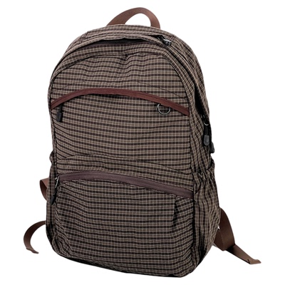 华夫格日系复古双肩包轻便休闲