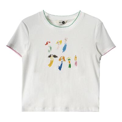 有耳uare原创美人鱼印花短袖T恤