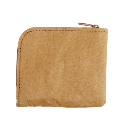 水洗牛皮纸超薄方形可爱零钱包
