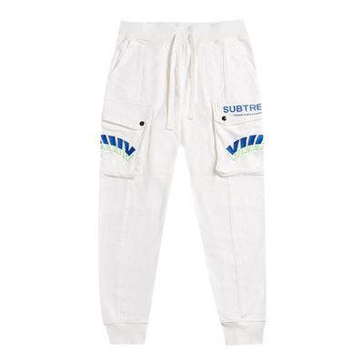 意大利白色薄款刺绣棉质休闲裤