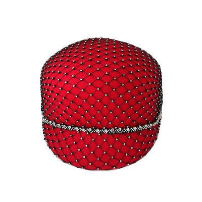 秋冬天高档重工水钻羊毛呢马术帽