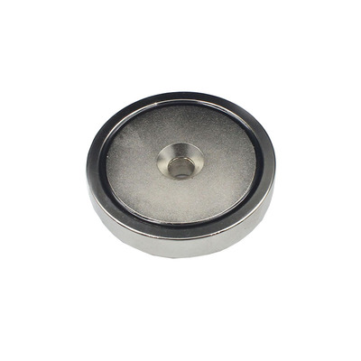 钕铁硼永久磁铁 强磁 圆形 高强力打捞磁钢 吸盘锅磁M8沉孔 D60MM