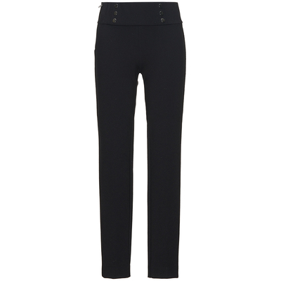 OBEG欧碧倩冬修身高腰铅笔小黑裤通勤休闲九分裤10444077