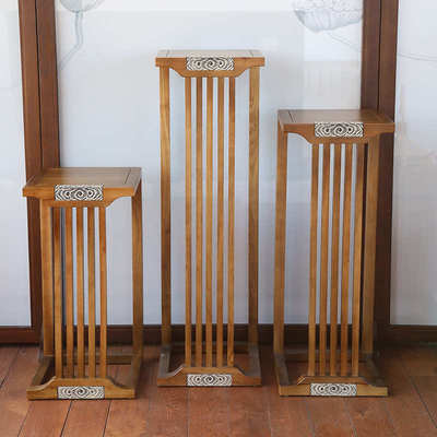 汉韵堂中式实木花架花盆客厅摆件花架子置物架阳台装饰中国风落地